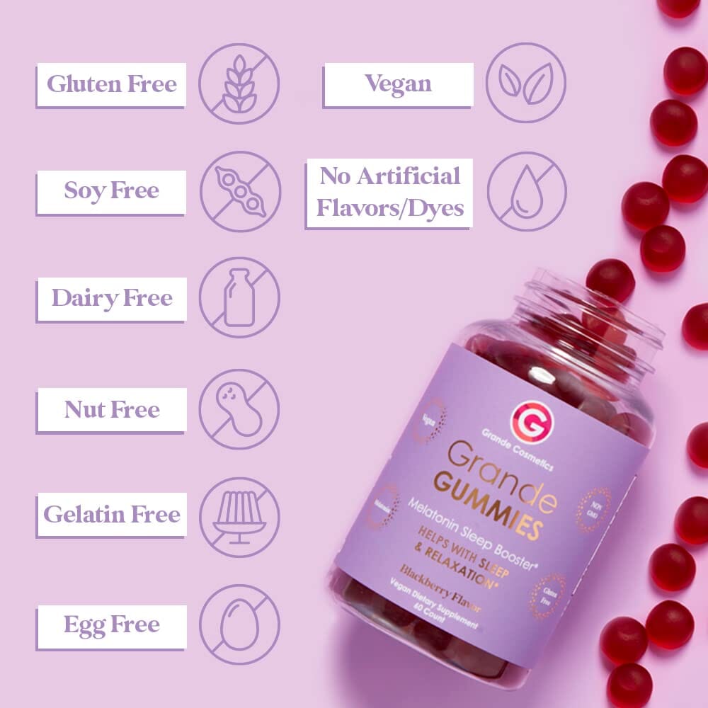 GrandeGUMMIES Melatonin Sleep Booster Gummy (60 Count) – Exclusive ...